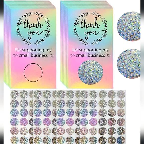 Other | Holographic Scratch Off Discount Cards For Sellers | Poshmark